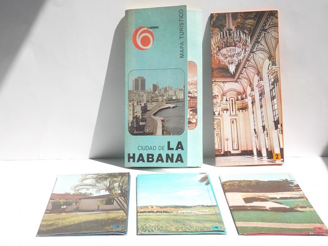 Ciudad de la Habana Mapa Turistico Cuba 1979.