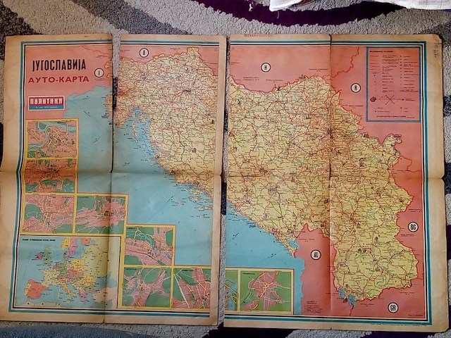 Jugoslavija --- Auto - Karta ---
