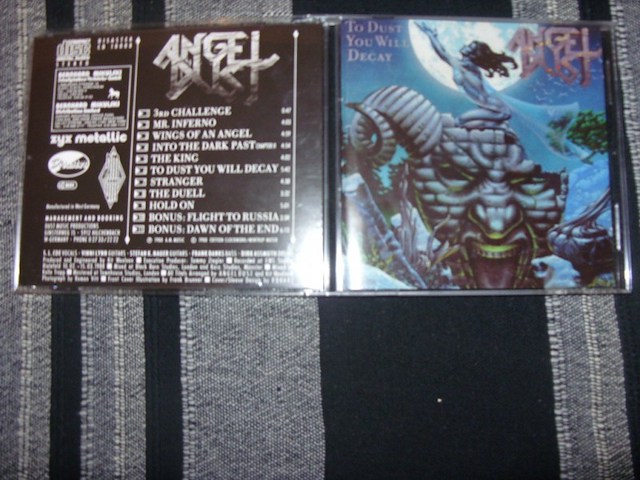 Angel Dust ‎– To Dust You Will Decay CD Unofficial