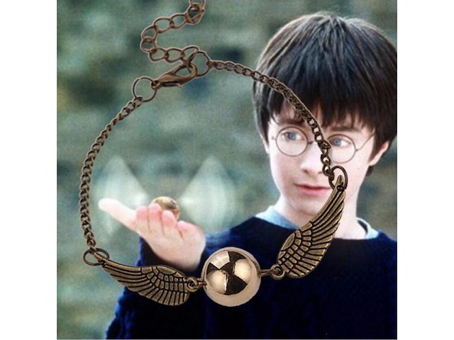 Harry Potter Golden snitch skrivalica Narukvica-Novo