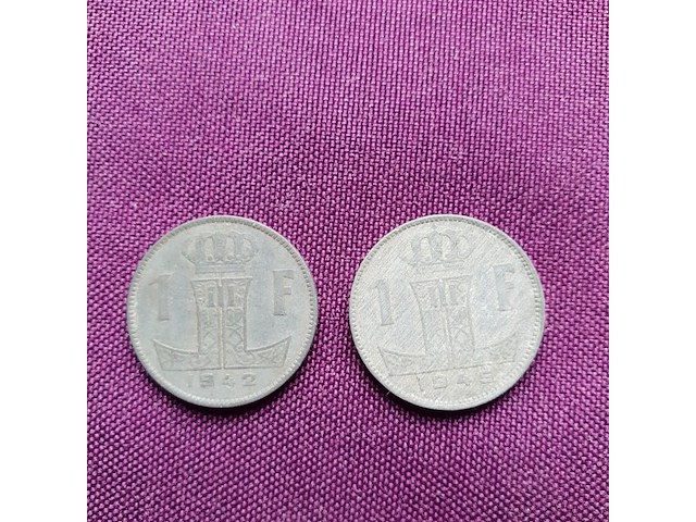 2x 1 Franak 1942,1945 Ratne Cink,RR