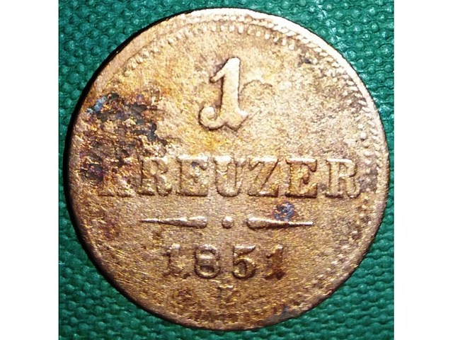 Austrija 1 kreuzer 1851 E