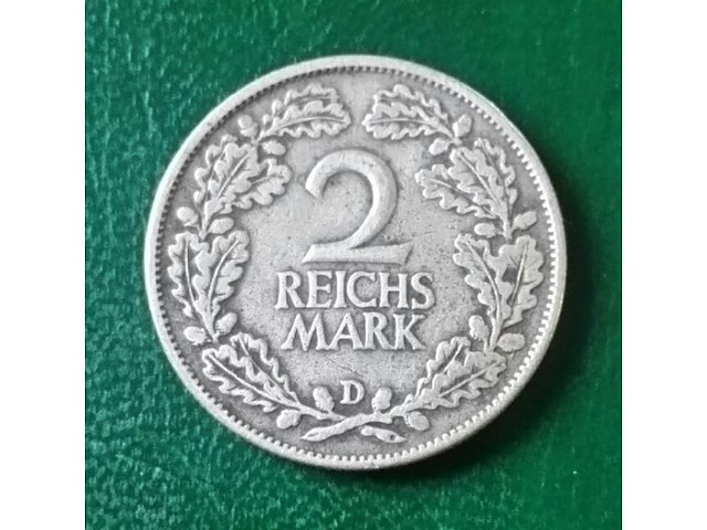 2 REICHSMARK 1925 D srebro