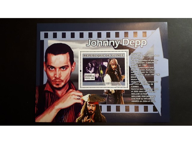 Pozn. ličn. - Johnny Depp - Gvineja 2007 ** Čisto