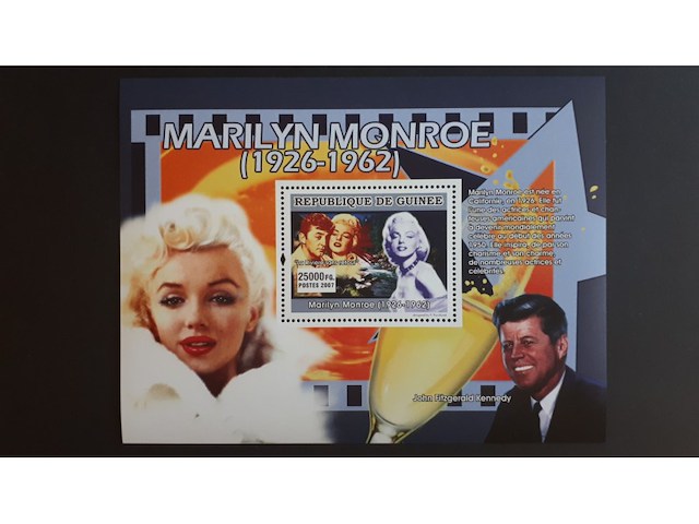 Pozn. ličnosti - Marilyn Monroe - Guinea 2007** F602-3