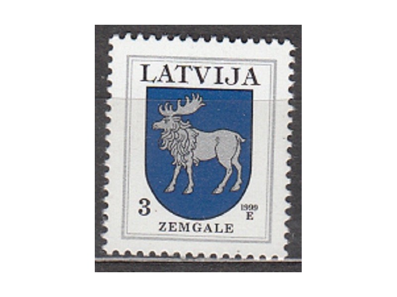 latvija cista marka 1999 god grb