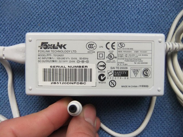 Foxlink adapter 5.1V 2.4A ORIGINAL + GARANCIJA!