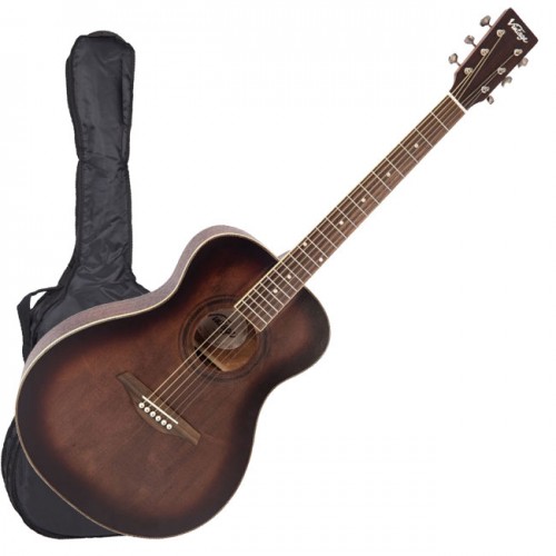 Akustična gitara sa torbom, stalkom i štimerom Vintage V300AQOFT