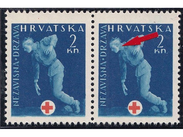 NDH 1943 CRVENI KRST - GREŠKA RANA