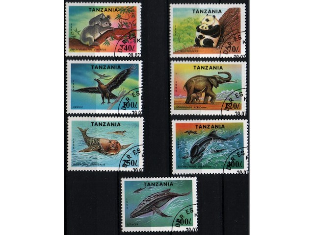 kt237g, 29.jul1994  Tanzania Mi1775-81-o- 7/7  o