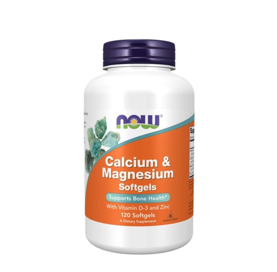 Now Foods calcium & magnesium with vitamin D3 and zinc (120 gel kapsula)