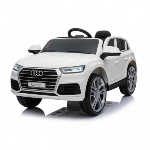 Dečiji automobil na akumulator Audi Q5 2019 sa kožnim sedištem i mekim gumama Beli