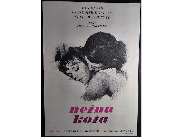NEŽNA KOŽA (1964) François Truffaut FILMSKI PLAKAT