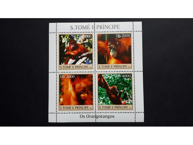 Majmuni (orangutani) - SAo Tome 2004. ** Čisto