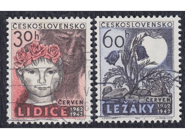 Čehoslovačka 1962 Michel #1346-1347, poništeno (o)