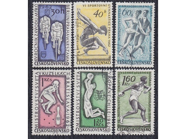 Čehoslovačka 1962 Michel #1315-1320, poništeno (o)