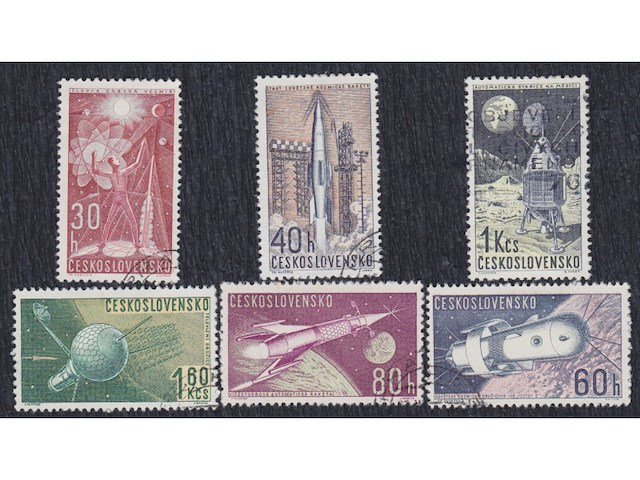 Čehoslovačka 1962 Michel #1329-1334, poništeno (o)