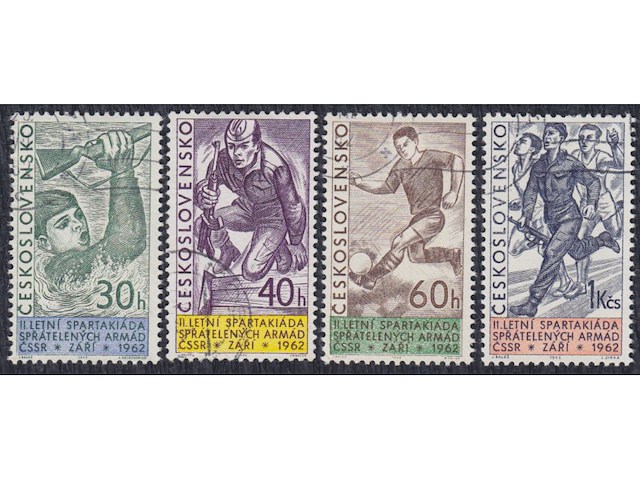 Čehoslovačka 1962 Sport, Michel #1351-1354, poništeno