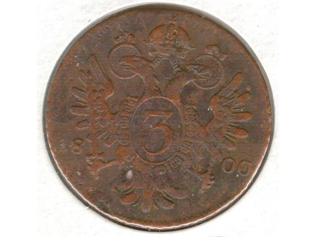 Austrija 3 kreuzera 1800 B