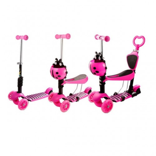 Trotinet MG-13 Bubamara 5u1 nosivost do 25kg roze