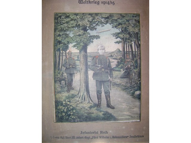 Litografija Svetski rat 1914/16