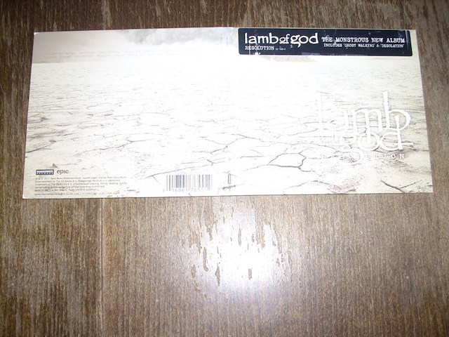 Lamb Of God ‎– Resolution CD Digipak 2012.