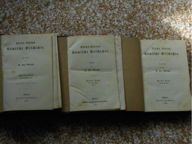 Römische Geschichte Titus Livius 3.5.8.Bände 1867.g