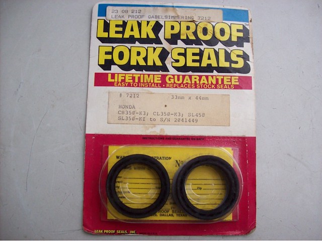Leak Proof Fork Seals - 7212(33 mm x 44 mm) U.S.A