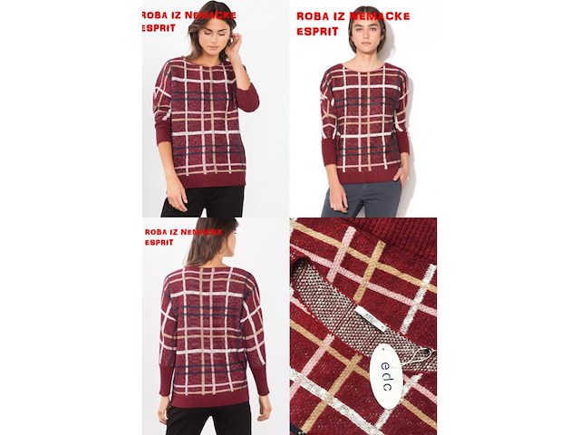 ESPRIT EDC_CHECK SWEATER 59,99 evra M