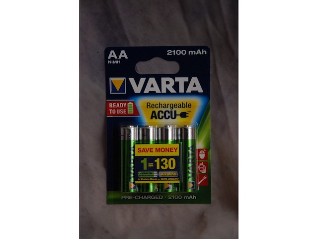 Baterije VARTA R6 AA punjiva 2100mAh 4 KOM