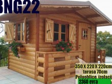 kuce brvnare - montazne kuce bng22 - 3.5m x 2.2m