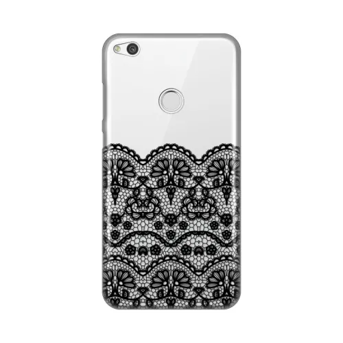 Silikonska futrola - maska print Skin Za Huawei Honor 8 Lite/P8 Lite (2017)/P9 Lite (2017) Black Lace