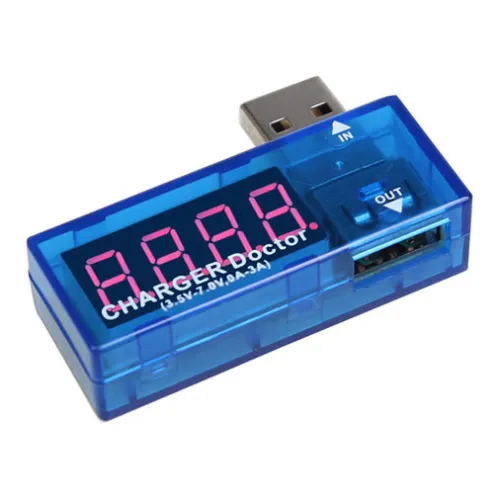 USB tester napajanja sa LED prikazom ugaoni