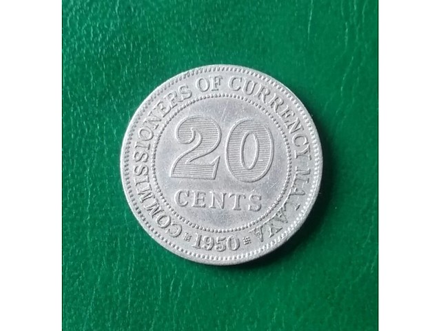 Malaya 20 CENTS 1950