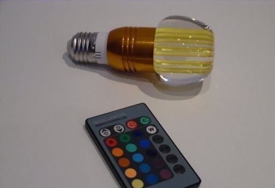 RGB LED sijalice 16 boja - 3W