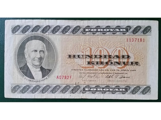 Farska ostrva 100 KRONUR 1949