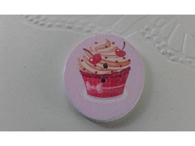 *D180--Dugme,cup cake,26x30mm/kom