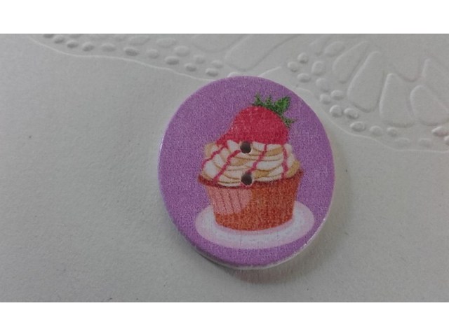 *D178--Dugme,cup cake,26x30mm/kom