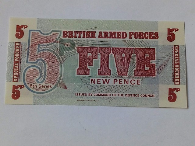 Five New Pence-Bon za Vojnike Britanskih Oružanih Snaga