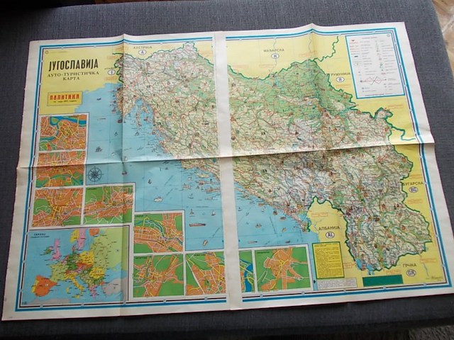 Jugoslavija Auto-turisticka karta 1977.godine