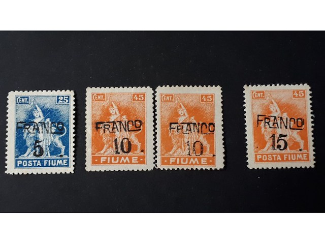 Fiume 1919. Franco 5, 10, 15 * Čisto