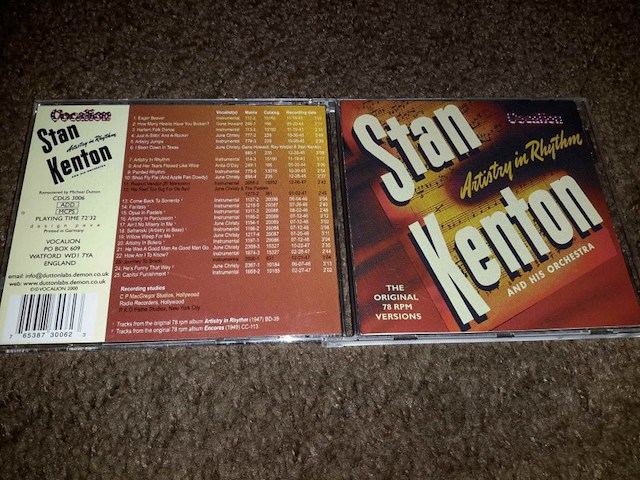 Stan Kenton - Artistry in rhythm , ORIGINAL