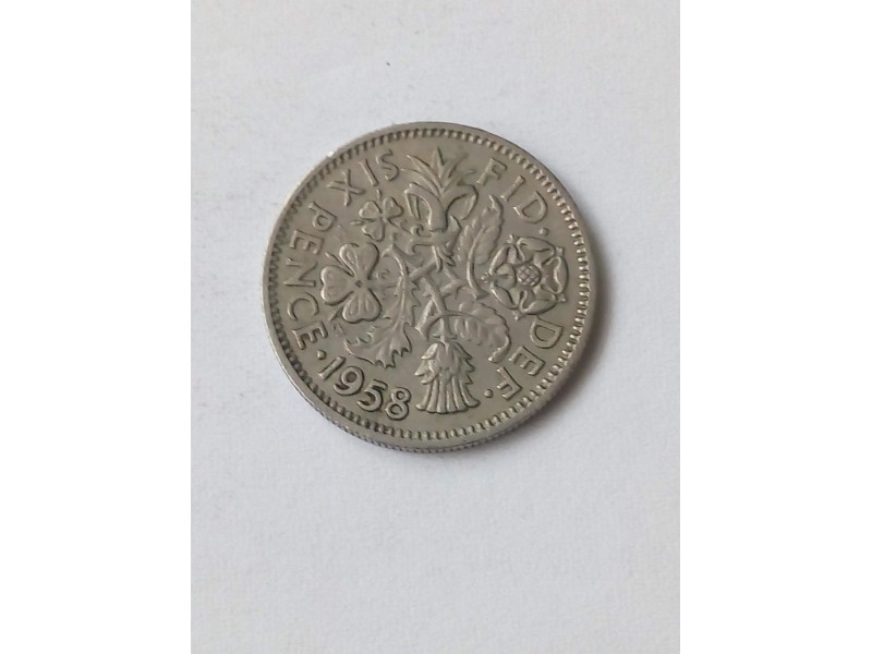 Six Pence 1958.godine --- Britanija ---