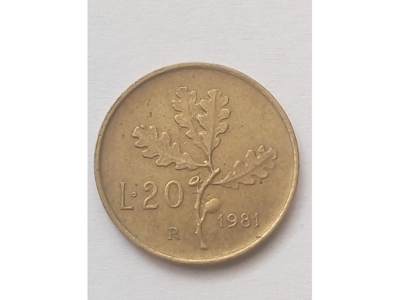 20 Lira 1981.godine --- Italija ---