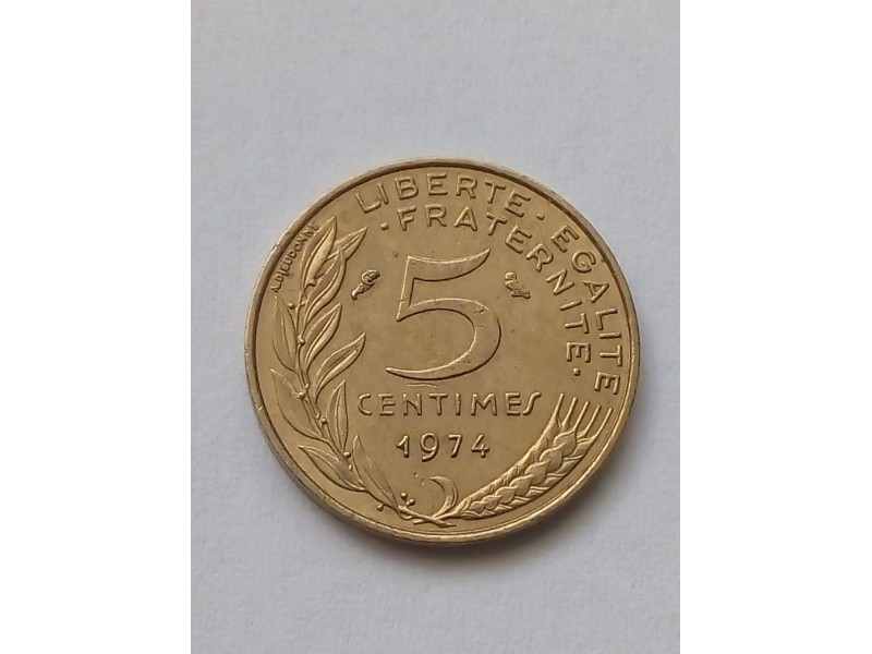 5 Centimes 1974.godine --- Francuska ---