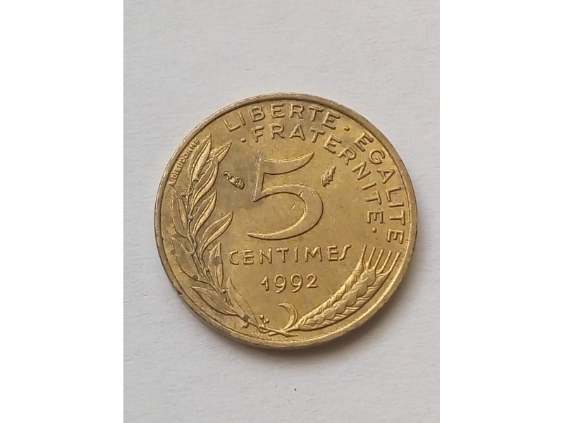 5 Centimes 1992.godine --- Francuska ---