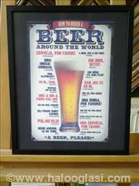 Kako se kaže pivo-uramljen poster