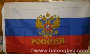 Zastava Rusije sa grbom