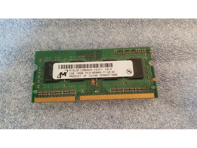 Micron Memorija za laptopove 1gb ddr3  -1066Mhz