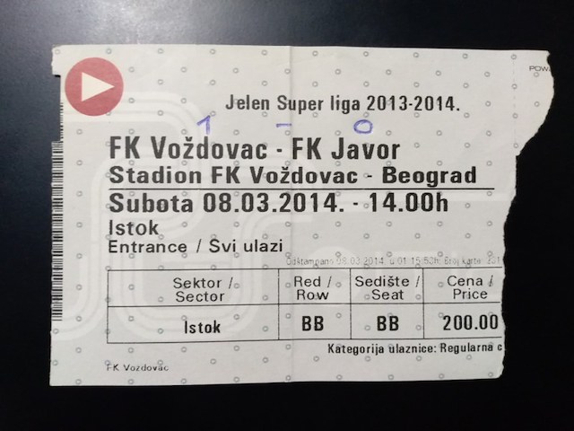 FUDBAL: VOZDOVAC - JAVOR 08.03.2014